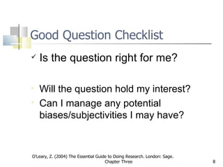 Formulating research questions | PPT