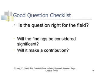 Formulating research questions | PPT