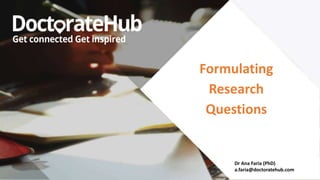 Formulating research questions | PPTX