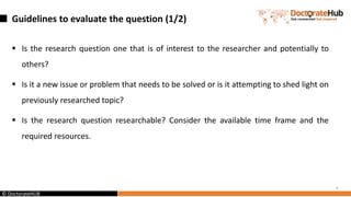 Formulating research questions | PPTX
