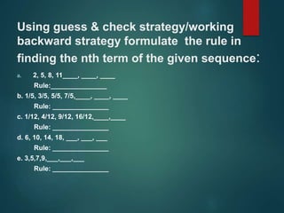 Formulating the rule in finding the nth term (DAY2).pptx