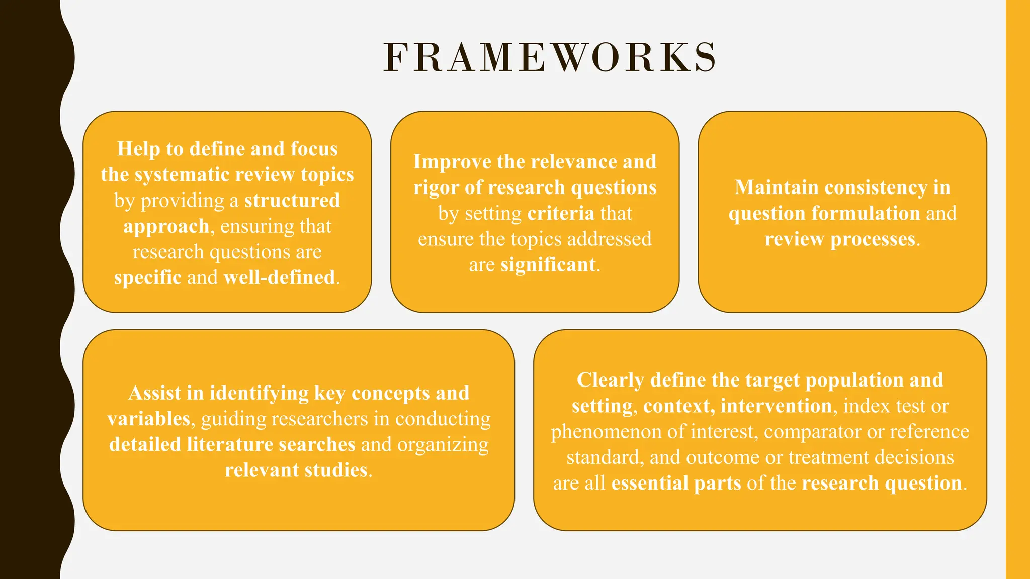 Formulating the Topic and Research Questions for Systematic Reviews ...