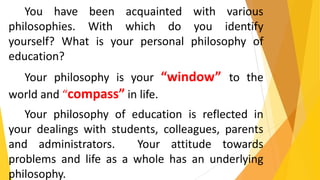 Formulating Your Philosophy Of Education Pptx