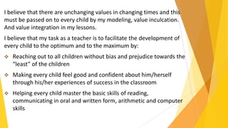 Formulating Your Philosophy Of Education Pptx