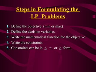 Formulation Lpp | PPT