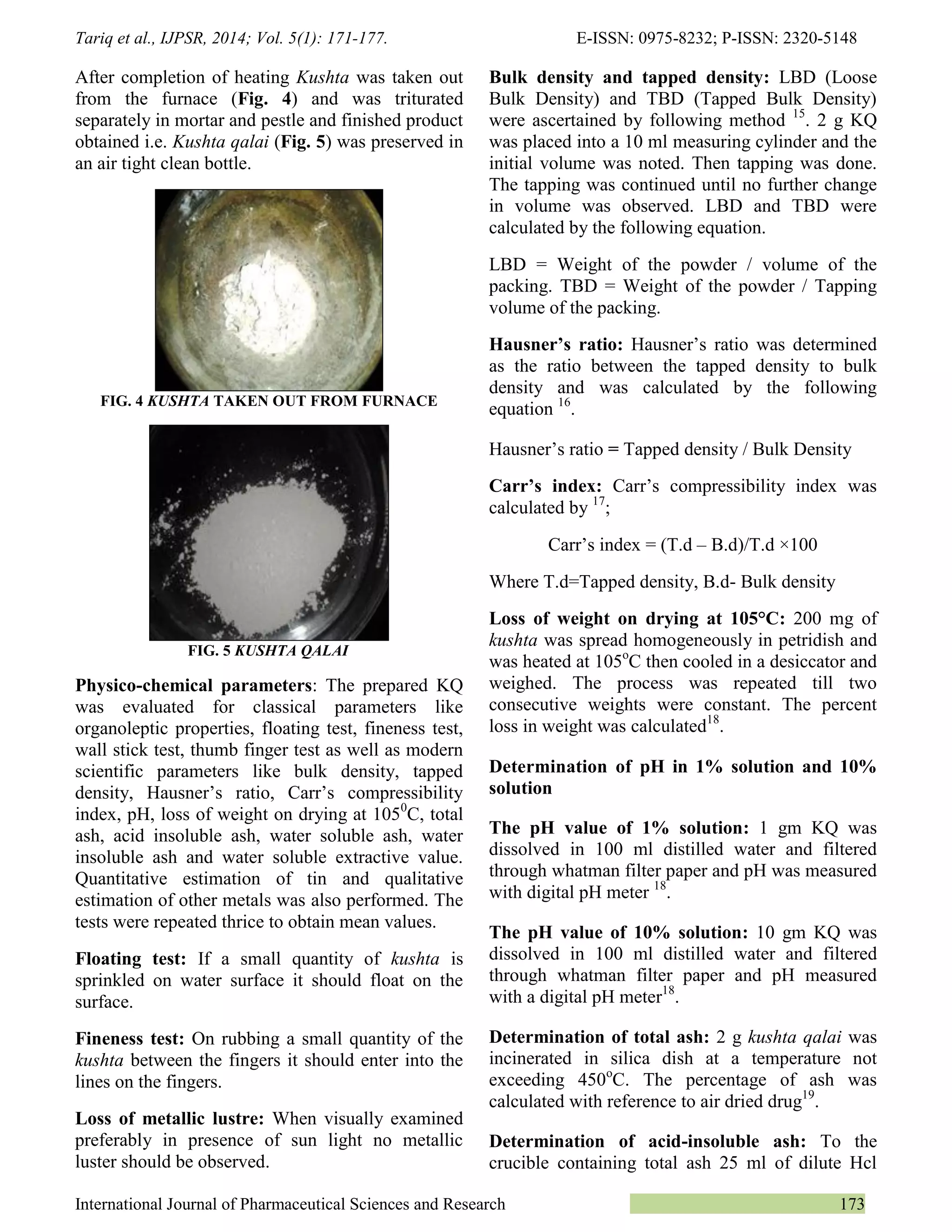 Formulation and characterization of a traditional unani formulation ...