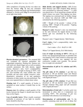Formulation and characterization of a traditional unani formulation ...