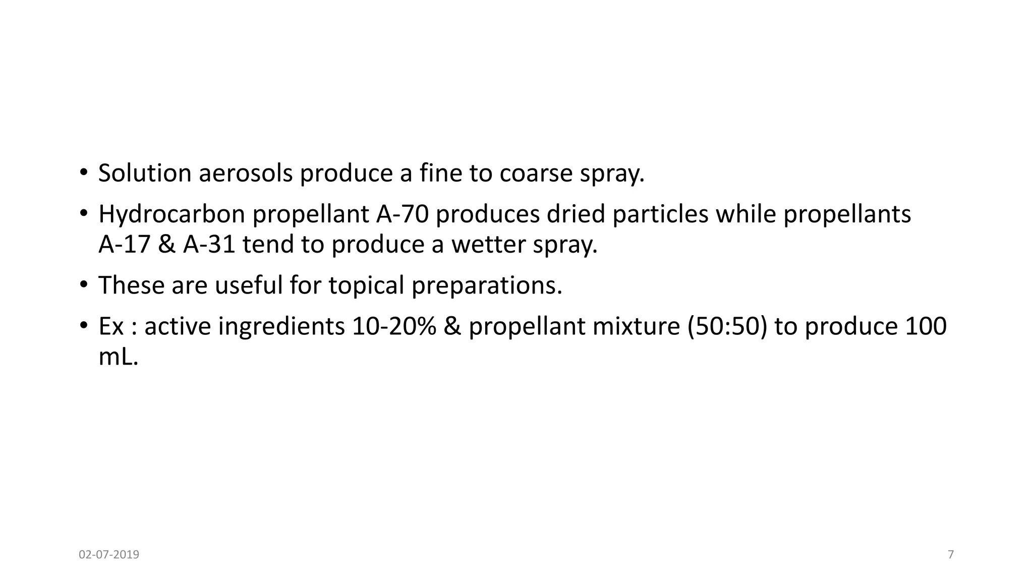 Formulation and evaluation of aerosals | PPTX