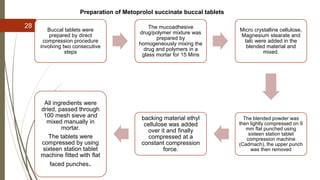 FORMULATION AND EVALUATION OF BUCCAL TABLETS OF METOPROLOL SUCCINATE.pptx