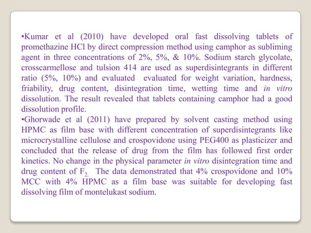 Formulation And Evaluation Of Fast Dissolving Tablets Pdf