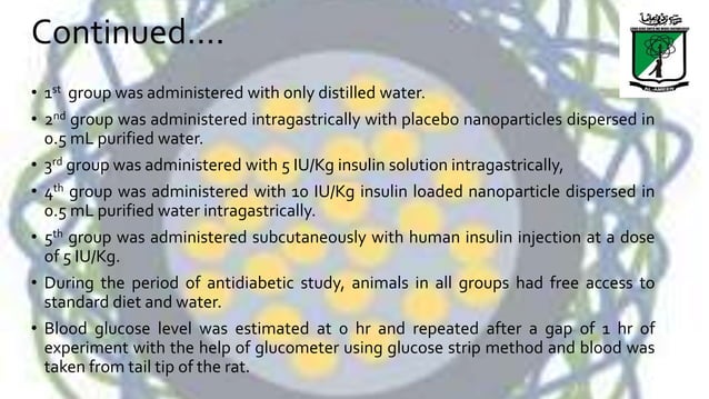 formulation and evaluation of insulin loaded nanoparticles.pptx