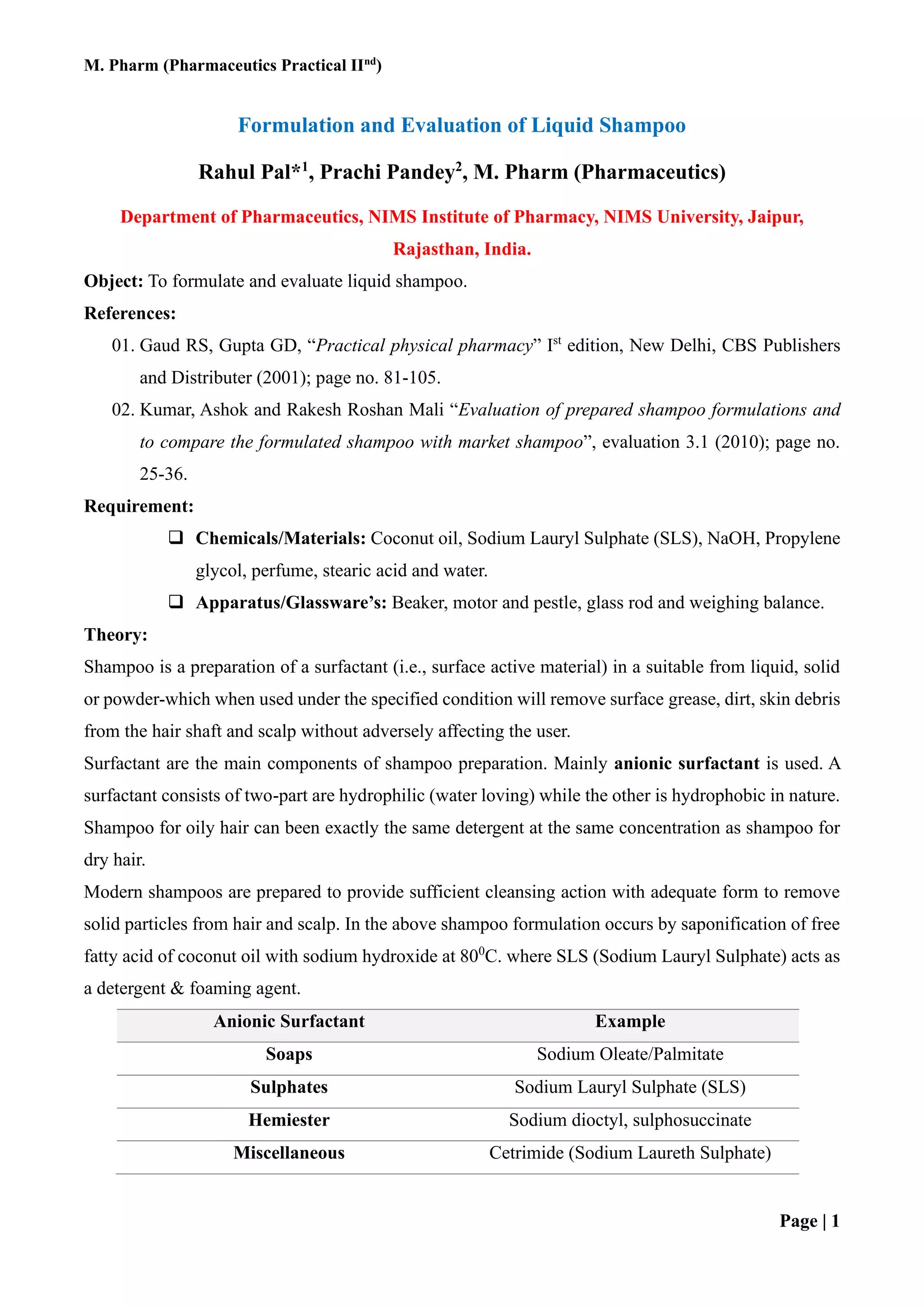 Formulation and Evaluation of Liquid Shampoo.pdf