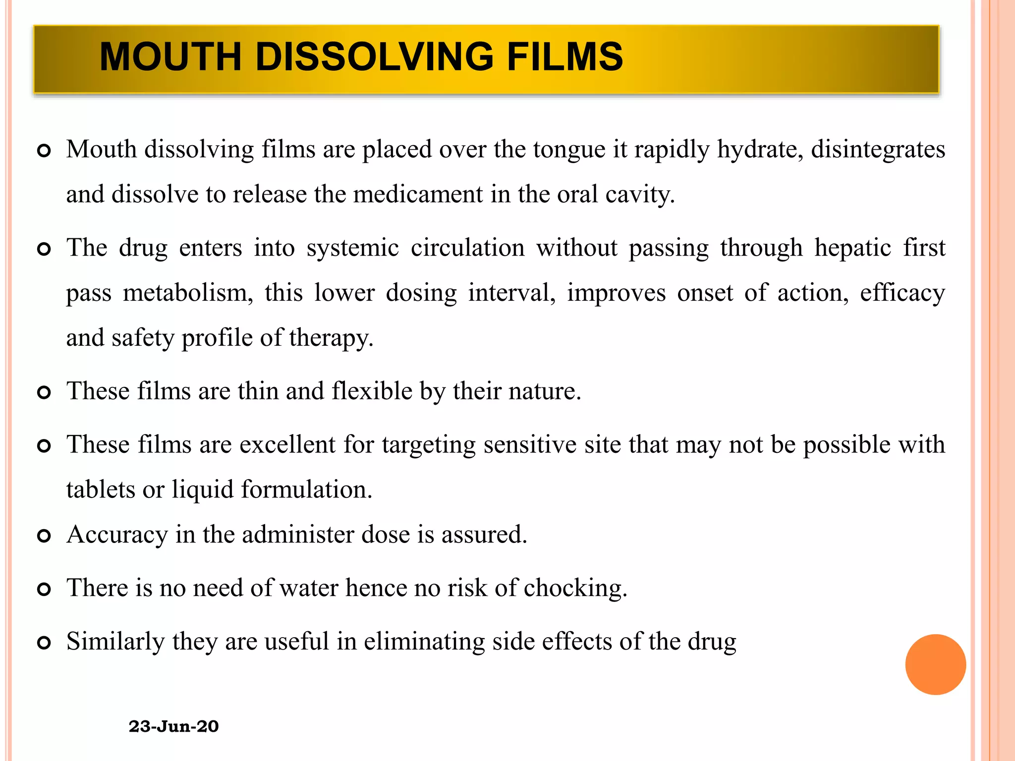 Formulation and evaluation of mouth dissolving film containing ...