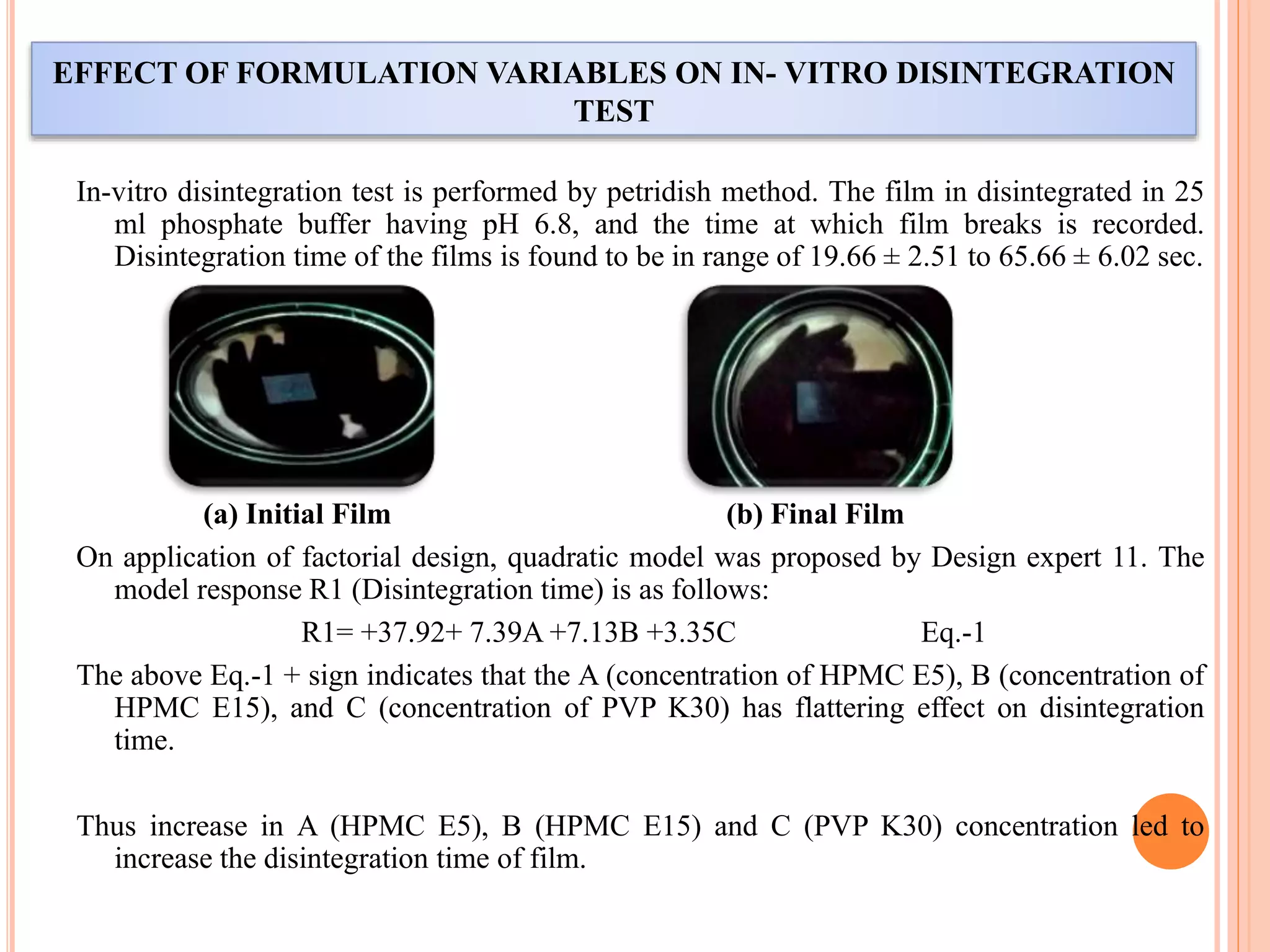 Formulation and evaluation of mouth dissolving film containing ...