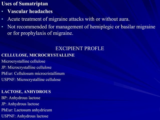 Formulation And Evaluation Of Sumatriptan Succinate Oral Disintegrating