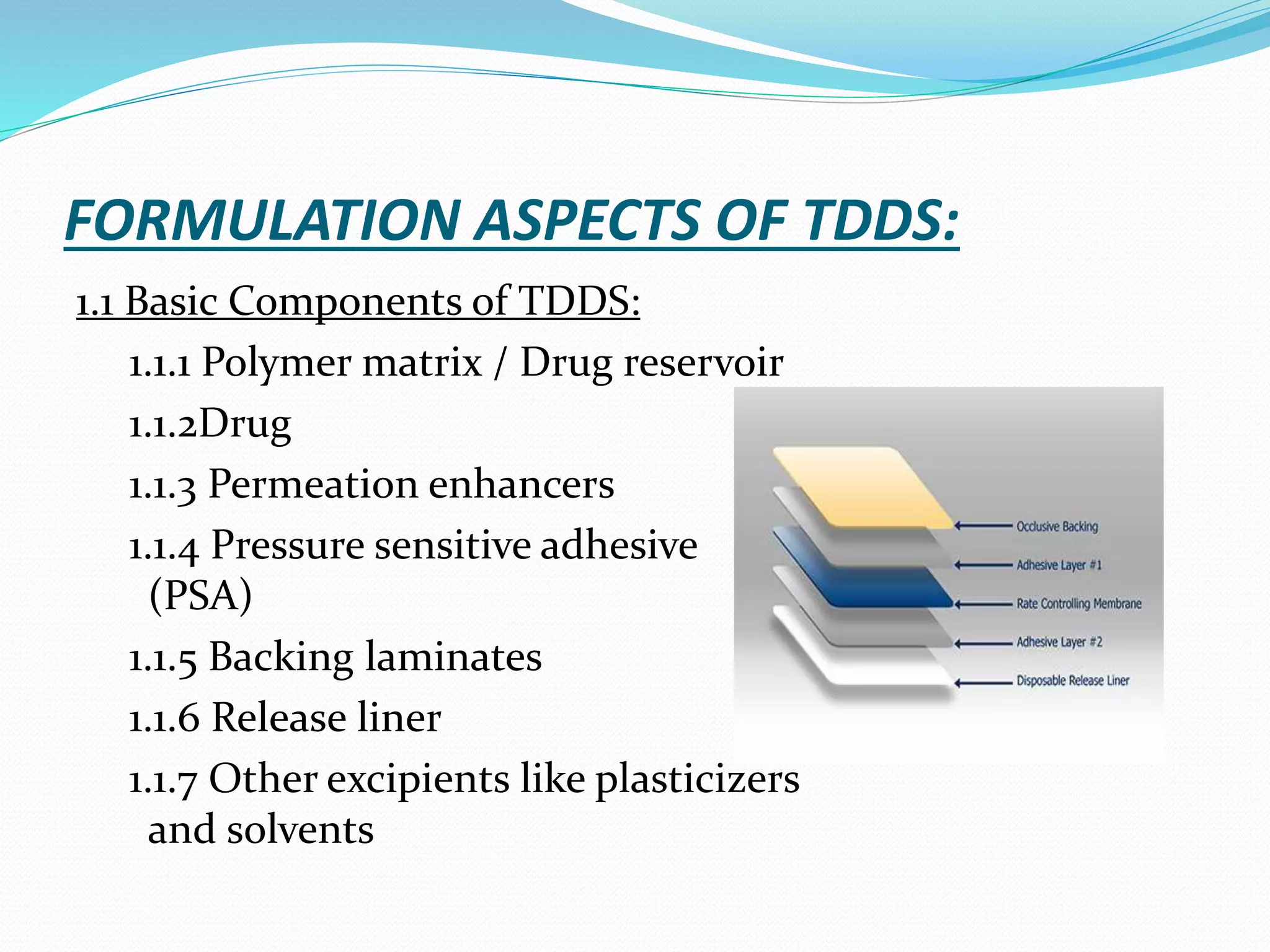 Formulation and evaluation of tdds | PPTX
