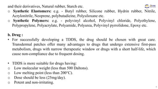 Transdermal Drug Delivery System (TDDS) | PPT