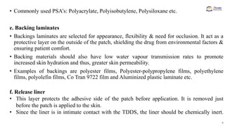 Transdermal Drug Delivery System (TDDS) | PPT