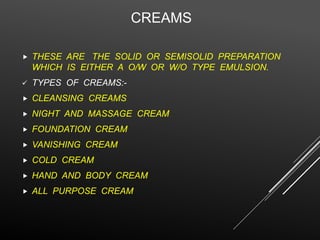 FORMULATION AND EVALUATION OF COSMETIC PRODUCTS | PPTX