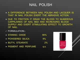 FORMULATION AND EVALUATION OF COSMETIC PRODUCTS | PPTX