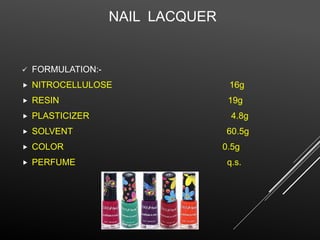 FORMULATION AND EVALUATION OF COSMETIC PRODUCTS | PPTX