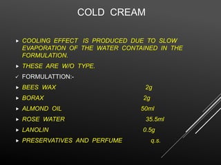 FORMULATION AND EVALUATION OF COSMETIC PRODUCTS | PPTX