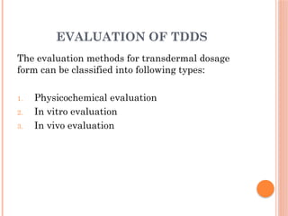 FORMULATION AND EVALUATION TDDS RL007-1.pptx