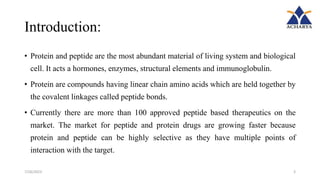 formulation and evaluation of delivery system of protein and peptide.pptx