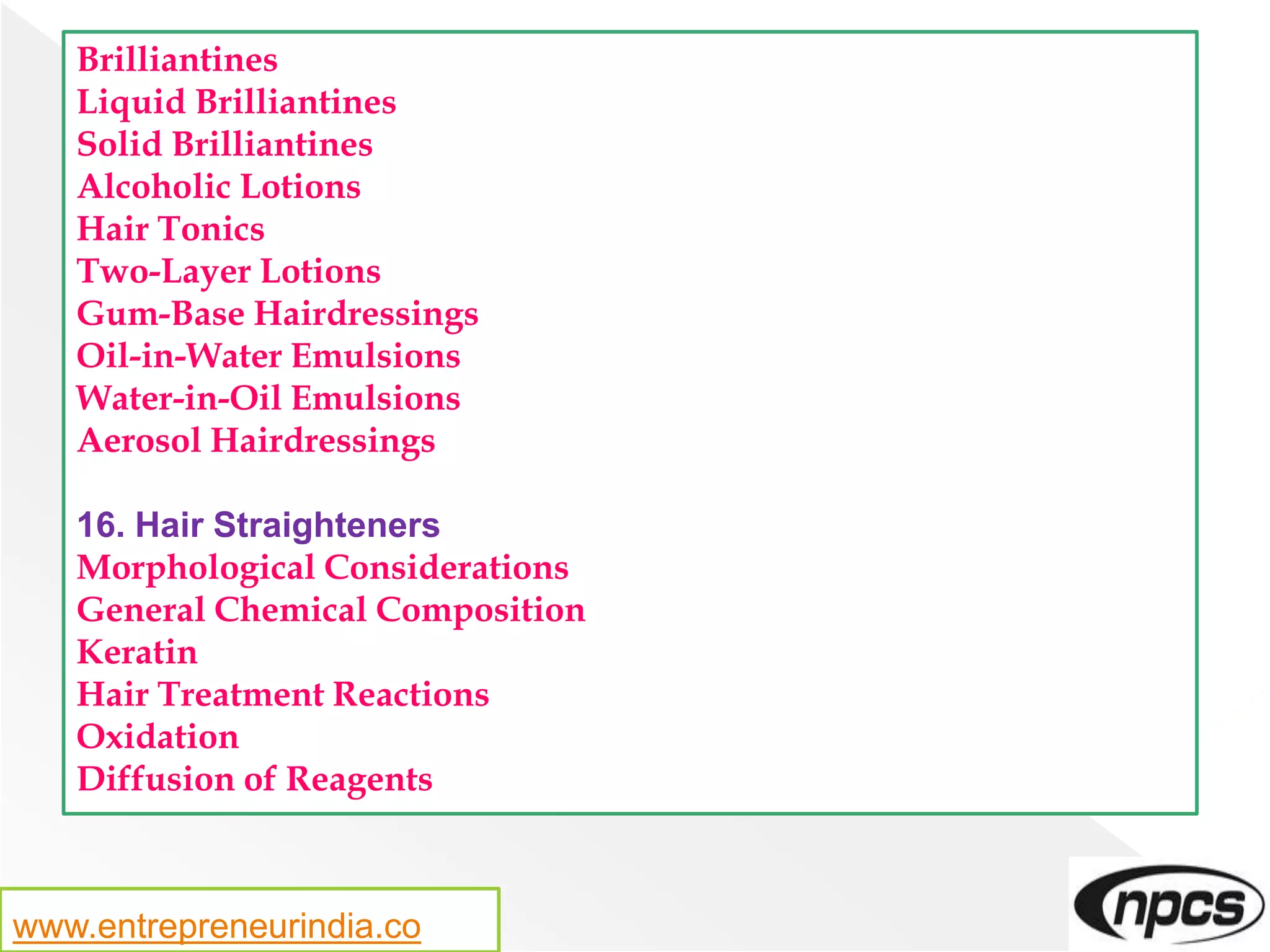 Formulation and Manufacturing Process of Cosmetics with Packaging | PPTX