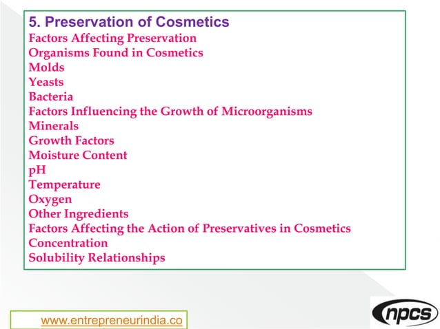 Formulation and Manufacturing Process of Cosmetics with Packaging | PPTX