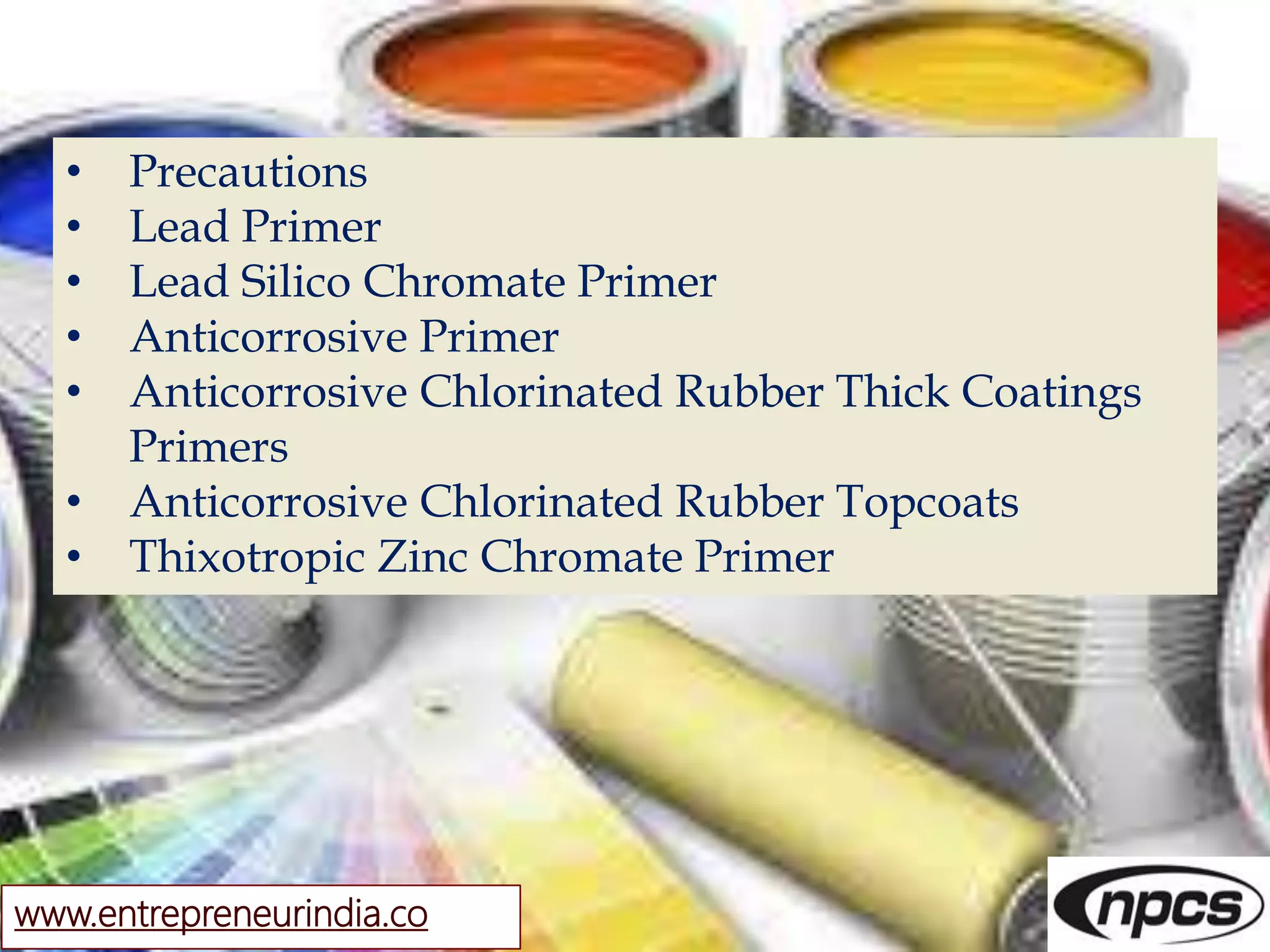 Formulation and Manufacturing Process of Paints, Pigments, Varnishes ...