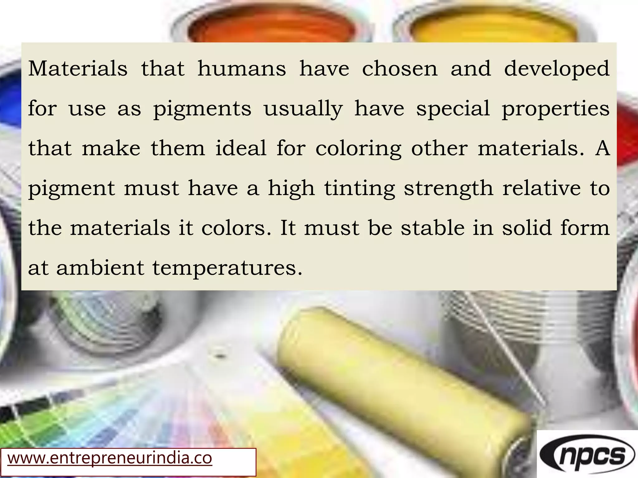 Formulation and Manufacturing Process of Paints, Pigments, Varnishes ...