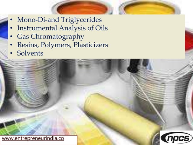 Formulation and Manufacturing Process of Paints, Pigments, Varnishes ...