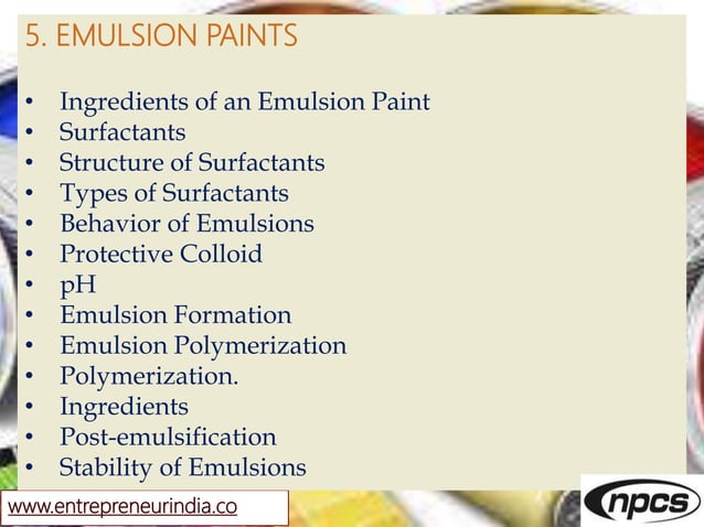 Formulation and Manufacturing Process of Paints, Pigments, Varnishes ...