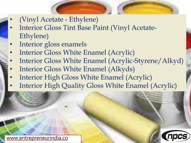 Formulation and Manufacturing Process of Paints, Pigments, Varnishes ...