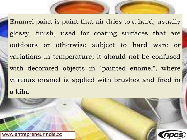 Formulation and Manufacturing Process of Paints, Pigments, Varnishes ...