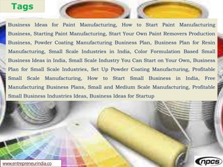 Formulation and Manufacturing Process of Paints, Pigments, Varnishes ...