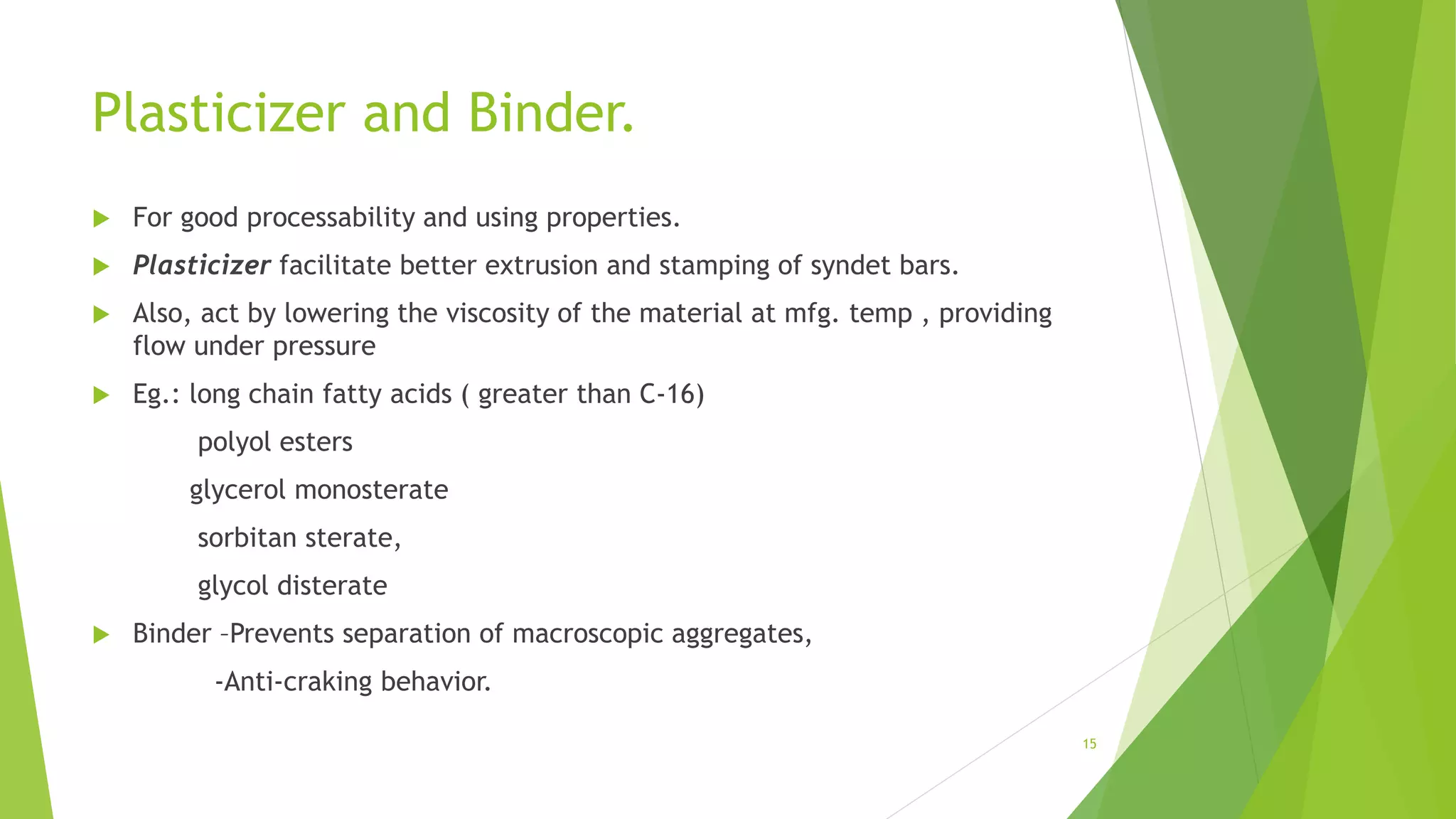 Formulation building blocks soap and syndet bars ppt | PPTX
