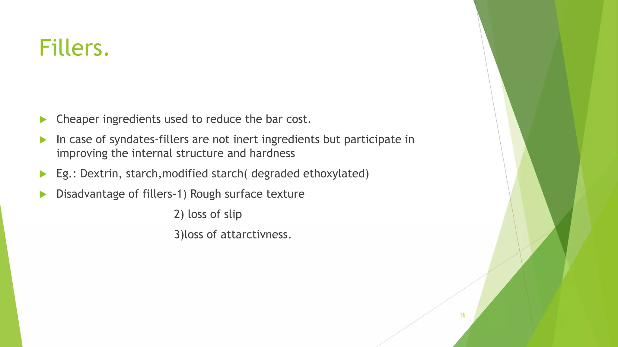 Formulation building blocks soap and syndet bars ppt | PPTX