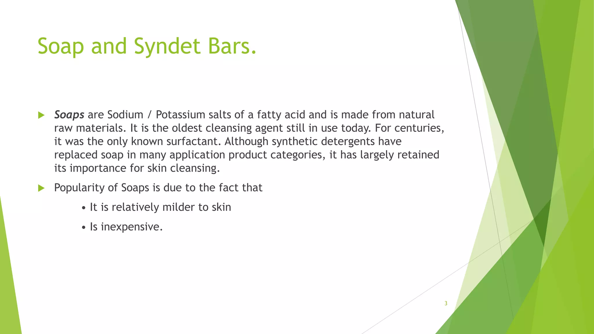 Formulation building blocks soap and syndet bars ppt | PPTX