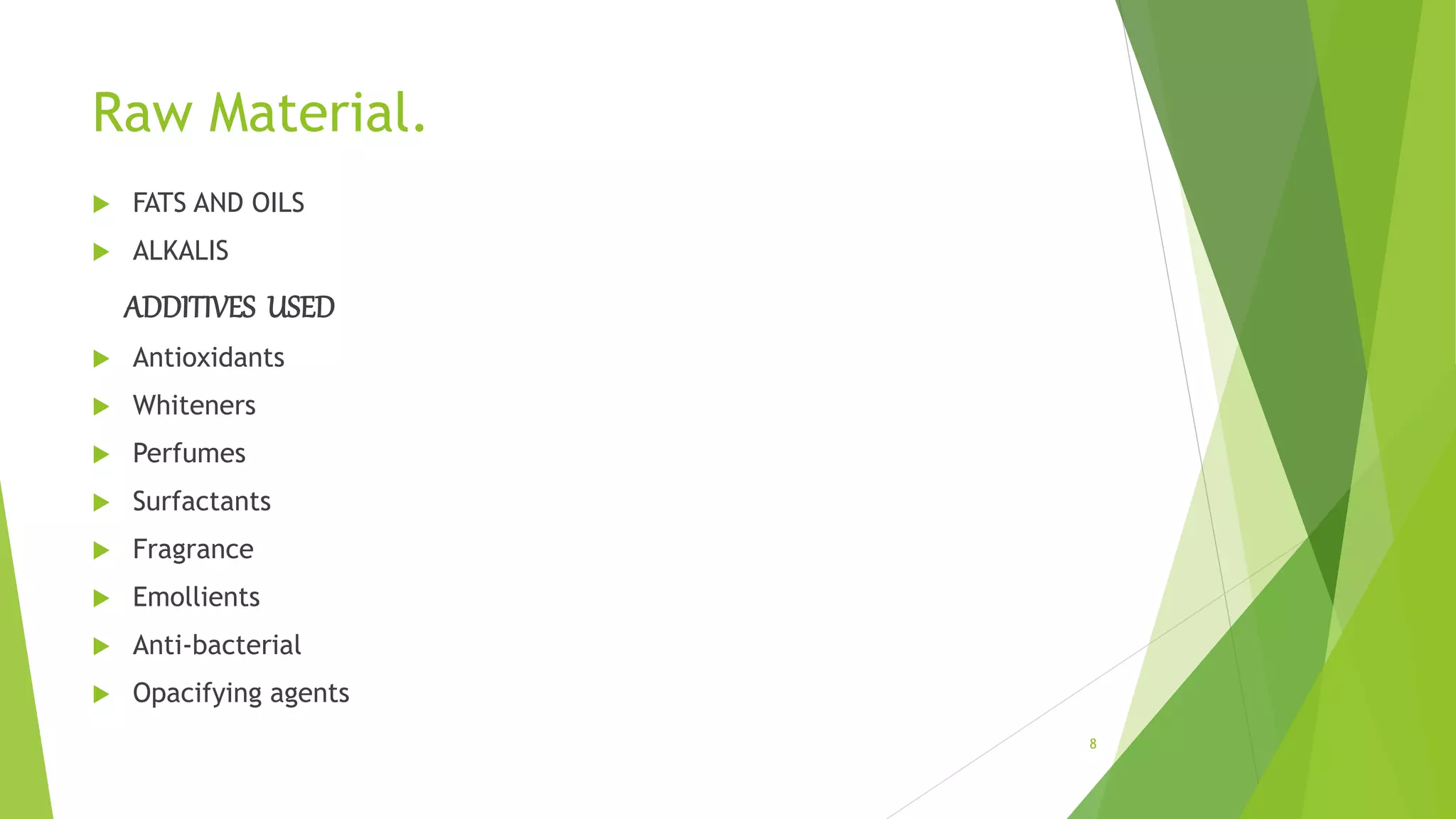 Formulation building blocks soap and syndet bars ppt | PPTX