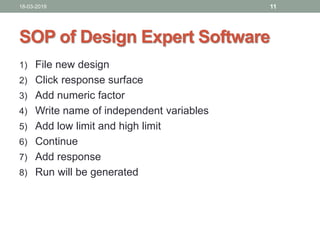 Formulation data analysis by softwares [autosaved] | PPTX