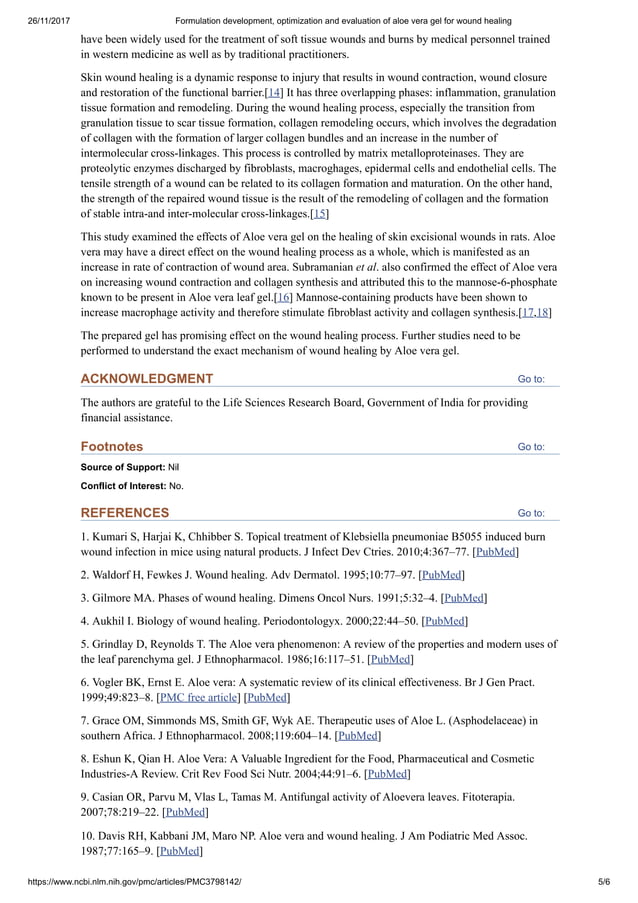 Formulation Development Optimization And Evaluation Of Aloe Vera Gel