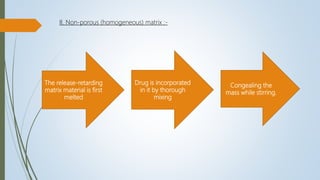 Formulation & evaluation of Sustained release matrix tablet | PPTX