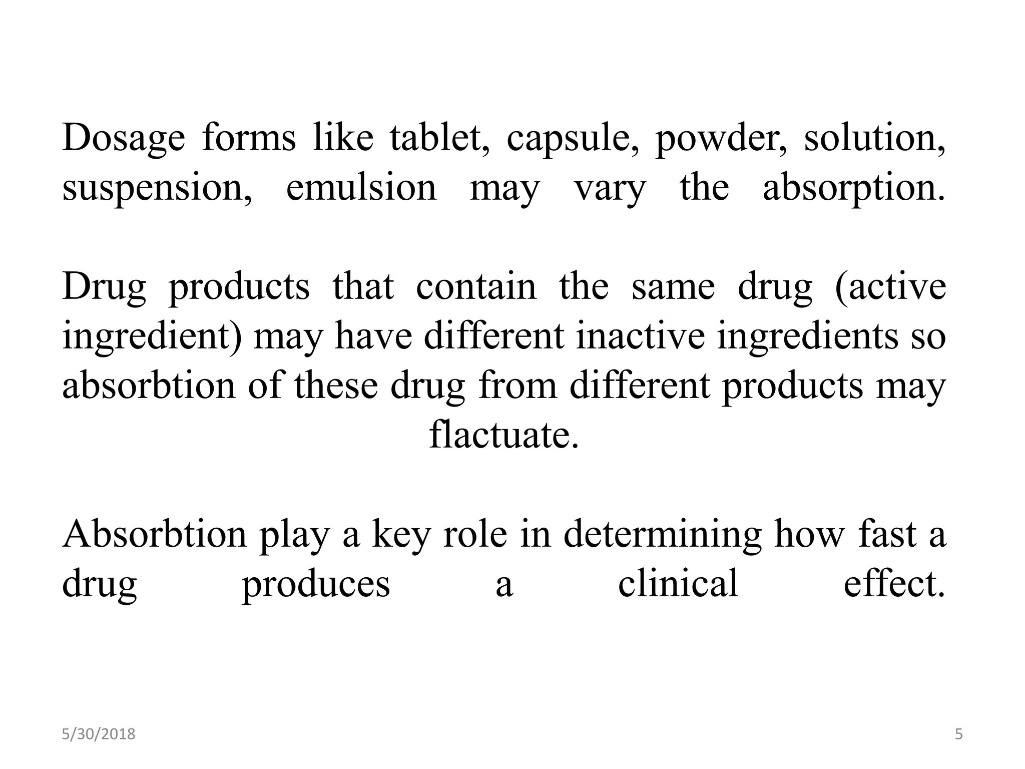 Formulation factor effecting drug absorbtion | PPTX