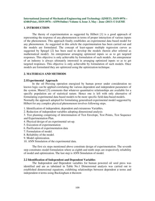 Formulation of data based ann model for human powered oil press | PDF