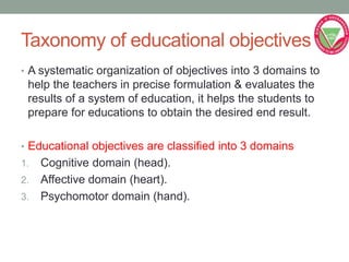 Formulation of educational objectives | PPTX