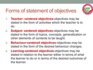 Formulation of educational objectives | PPTX