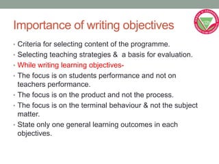 Formulation of educational objectives | PPTX