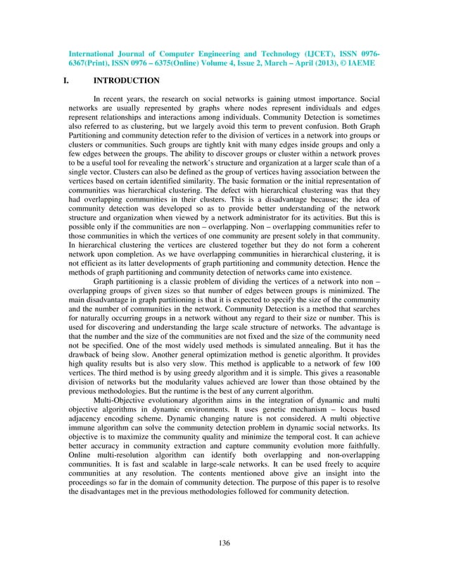 Formulation Of Modularity Factor For Community Detection Applying Pdf